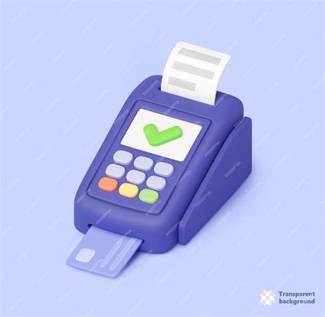 Premium Psd 3d Illustration Pos Machine Payment Terminal Icon