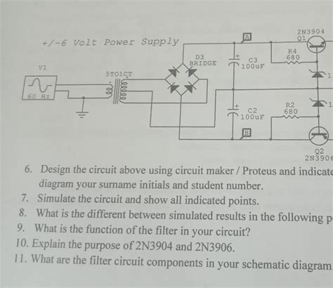 2n390 6 Design The Circuit Above Using Circuit Maker