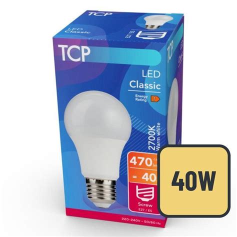 Tcp Classic Led Screw 40w Light Bulb Mcgrocer