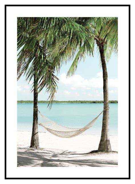Prints Hammock At The Beach Poster X In Toile Photo Personnalisé