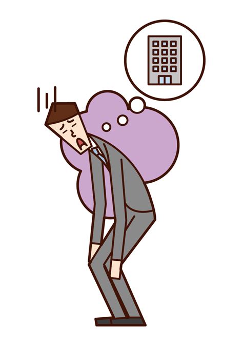 肩を落とす人（男性）のイラスト フリーイラスト素材集 Kukukeke