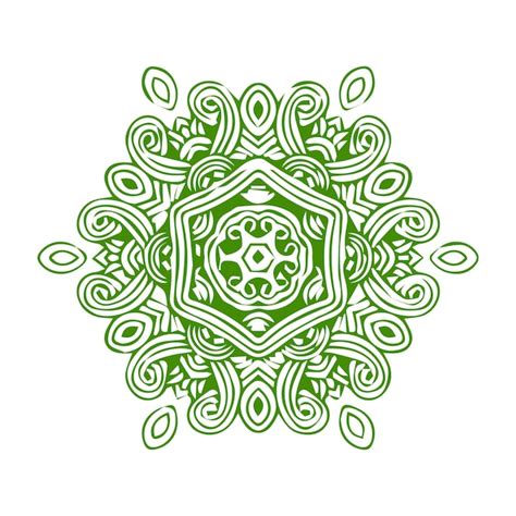 Premium Vector A Green Snowflake With A Green Pattern On It