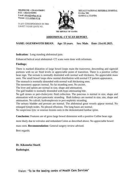 Ogenrwoth Brian Sigmoid Voluvulus Docx 4 Pdf