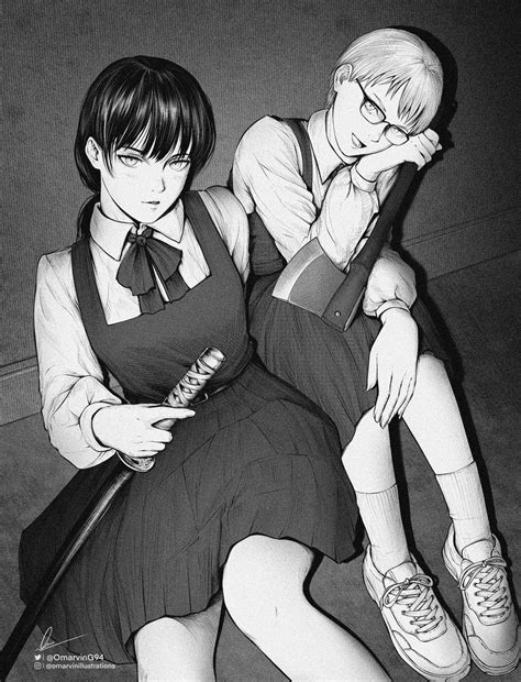 Chainsaw Man Asa And Yuko Colored By Shingabimaru Original Art By