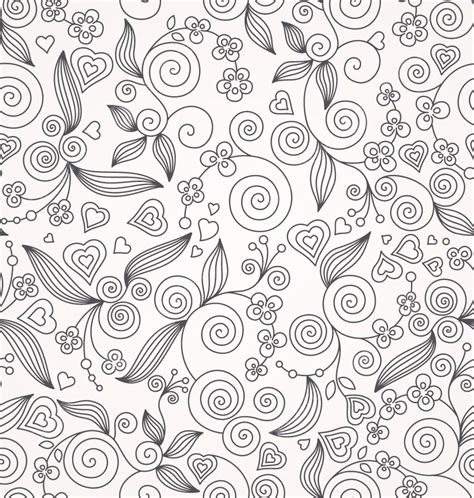 Decorative Flower Seamless Background Elegance Curl Grass Vector