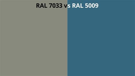 Ral 7033 Vs 5009 Ral Colour Chart Uk