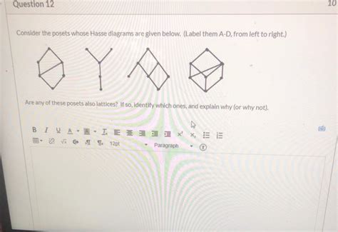 Solved Question 12 10 Consider The Posets Whose Hasse