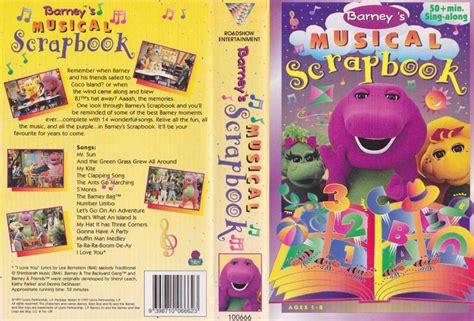 BARNEY MUSICAL SCRAPBOOK VHS VIDEO PAL A RARE FIND