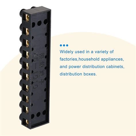 Buy MECCANIXITY Terminal Block 500V 10A Dual Row 10 Positions Screw Electric Barrier Strip 5 Pcs
