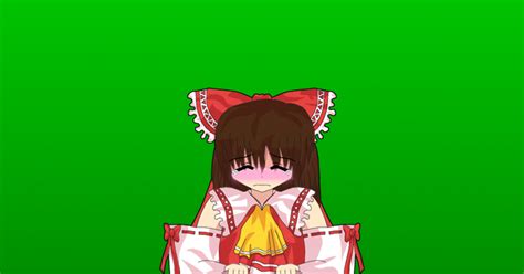 東方 霊夢スカートたくし上げ ルーガのマンガ 漫画 立ち絵 フリー素材 Pixiv