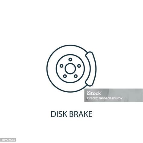 디스크 브레이크 컨셉 라인 아이콘입니다 간단한 요소 일러스트레이션 브레이크에 대한 스톡 벡터 아트 및 기타 이미지 브레이크 아이콘 메모장 Istock