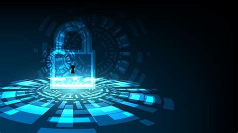 Premium Vector Cyber Security Technology And Privacy Protection Concept Digital Padlock With