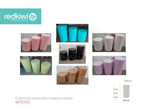 Columnas Redondas Madera Colores Redkiwi