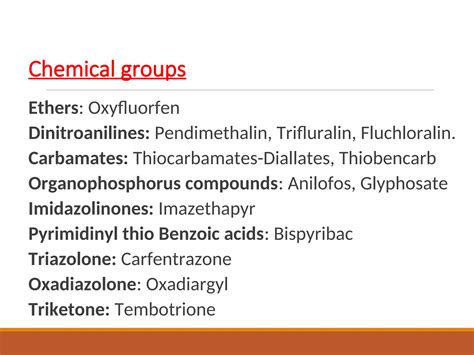 Herbicide Classification Classificationppt