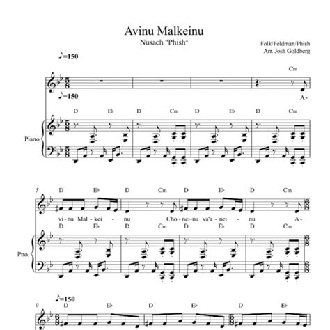 Avinu Malkeinu Sheet Music Josh Goldberg