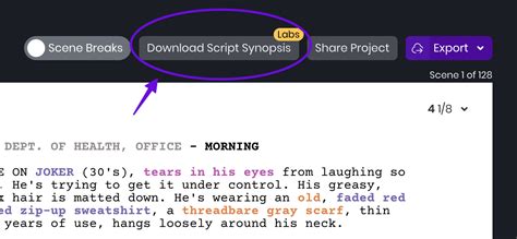 Filmustage Innovative Update Full Script Synopsis Filmustage Blog