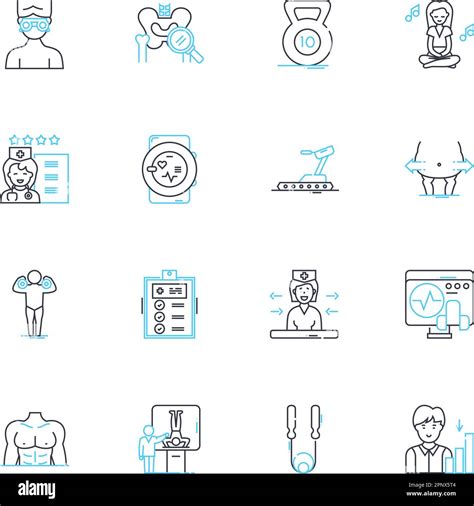 Speech Therapy Linear Icons Set Communication Articulation Fluency