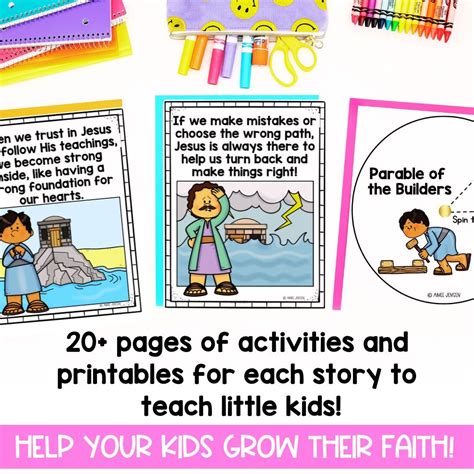 Parables Of Jesus Bundle Sunday School Lessons Coloring Pages For