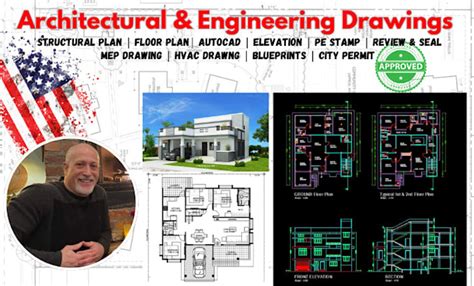 Draw Stamp Architectural Drawing Autocad 2d Floor Plan Mep Site Plan
