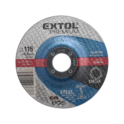 Диск за сечење челик и инокс 115x0 8x22 2mm Extol Premium