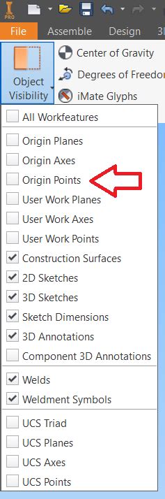 Solved How To Remove A Component Yellow Origin Dot In Assembly