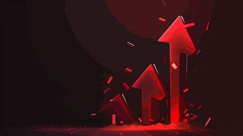Red Decline Arrow Downfall Symbol Drop Indicator Premium Ai Generated Vector