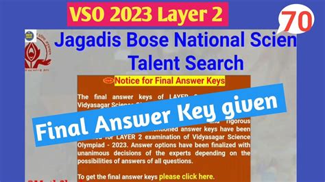 vso 2023 layer 2 final answer key given youtube