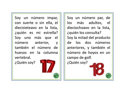 Divertidas Adivinanzas De Números Orientacion Andujar