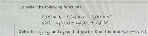 Solved Consider The Following