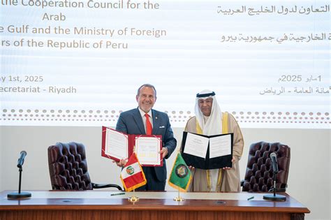 He The Gccsg Signing Of Mou With The Republic Of Peru Aligns With The