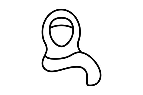 Saudi Arab Woman Icon Middle Eastern Woman In Head Scarf Hijab