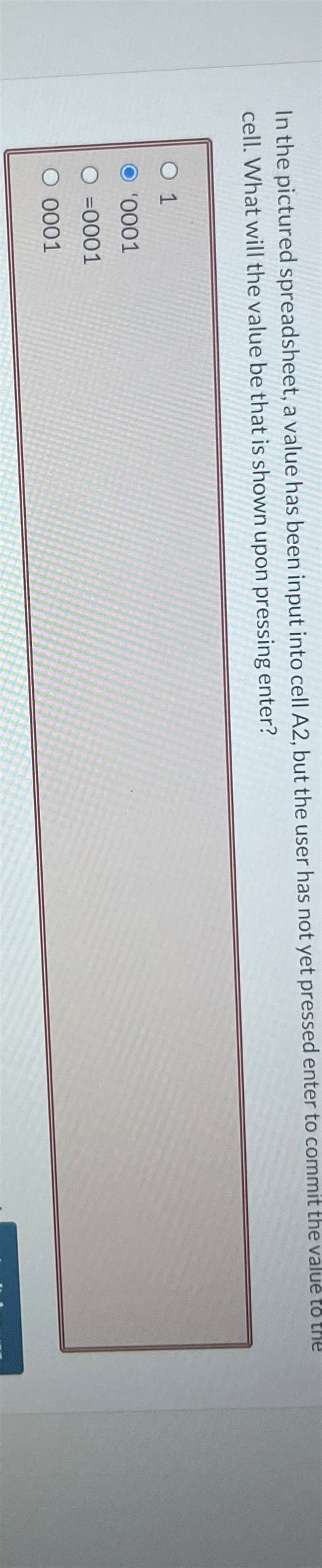 Solved In The Pictured Spreadsheet A Value Has Been Input Chegg