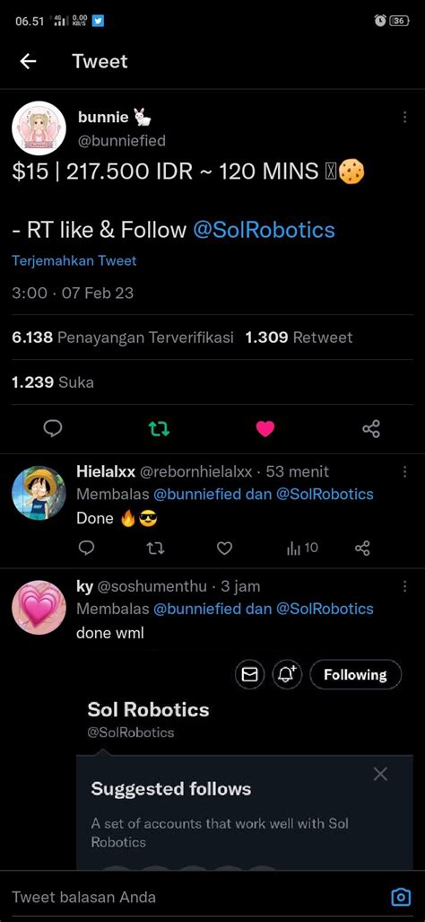 Bunnie 🐇 On Twitter 15 217500 Idr ~ 120 Mins 🤎🍪 Rt Like