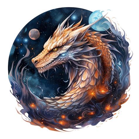 Premium Photo A Dragon Hiding Among The Stars