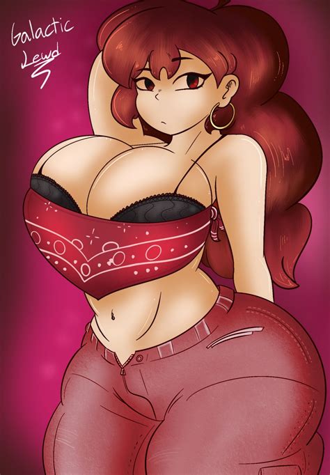 Rule 34 1girls Artist Name Artist Signature Auburn Hair Bandana Big Ass Big Breasts Bra