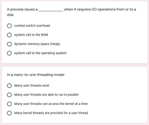 A Process Issues A When It Requires Io Operations From Or To A Disk