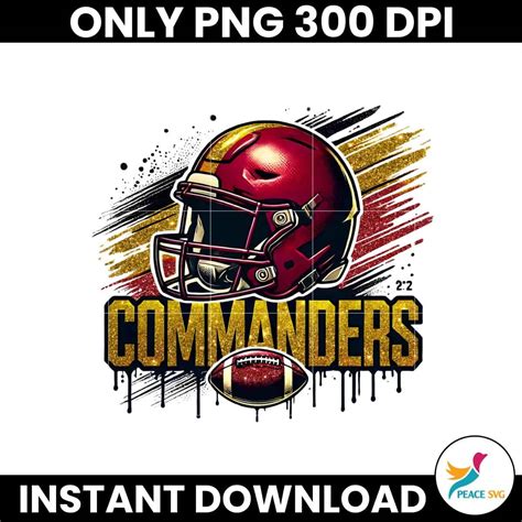 Washington Commanders Helmet Hat Png Sublimation Clipart Peace Svg