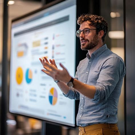 a founder using visual aids and infographics to enhance their pitch