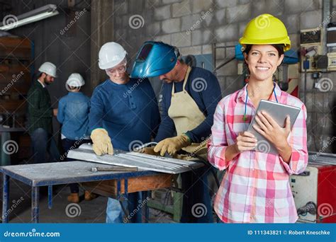 Young Woman As Apprentice Or Trainee Stock Image Image Of Factory Protection 111343821