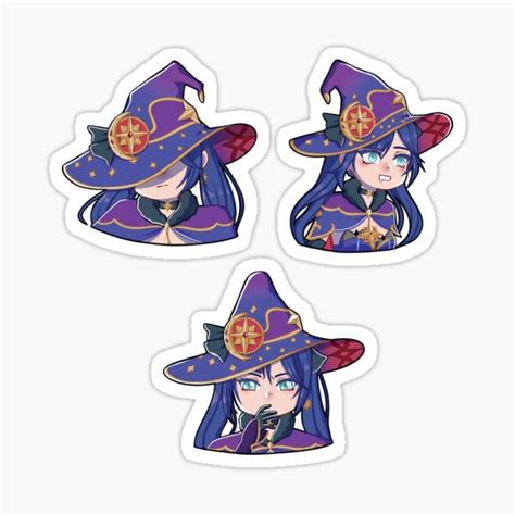 Chibi Mona Stickers Genshin Impact Sticker For Sale By Thishopart