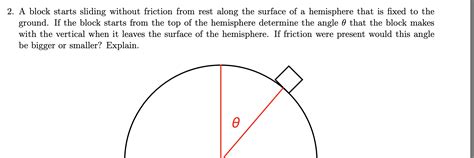 solved 2 a block starts sliding without friction from rest