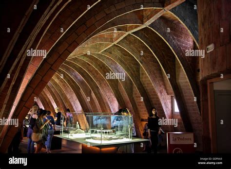 The Espai Gaudi in the attic of La Pedrera Casa Milà work of famous Catalan architect