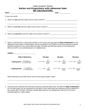 Data Analysis Sheet Doc Template PdfFiller