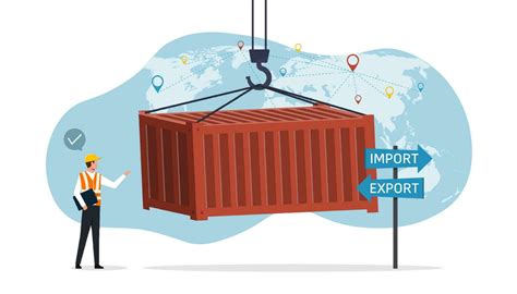 foreman with industrial container cargo freight ship import export