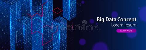Technology Background Big Data Concept Binary Computer Code Vector Illustration Stock Vector