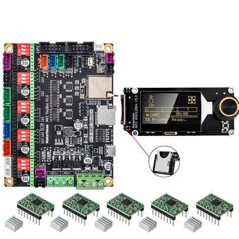 Tx เมนบอร์ดควบคุมเครื่องพิมพ์ 3d Mks Tinybee Esp32 Fit Mini12864 3d Touch Wifi Control