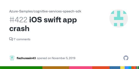 IOS Swift App Crash Issue Azure Samples Cognitive Services Speech Sdk GitHub