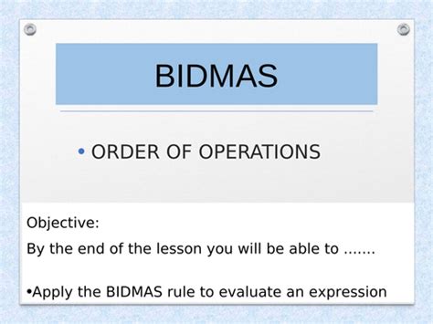 Mathematics Bidmas Teaching Resources