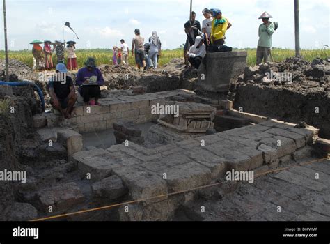 Lamongan East Java Indonesia Findings Excavation Temple Some
