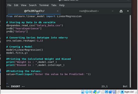 creating machine learning model on docker container by shivdureja
